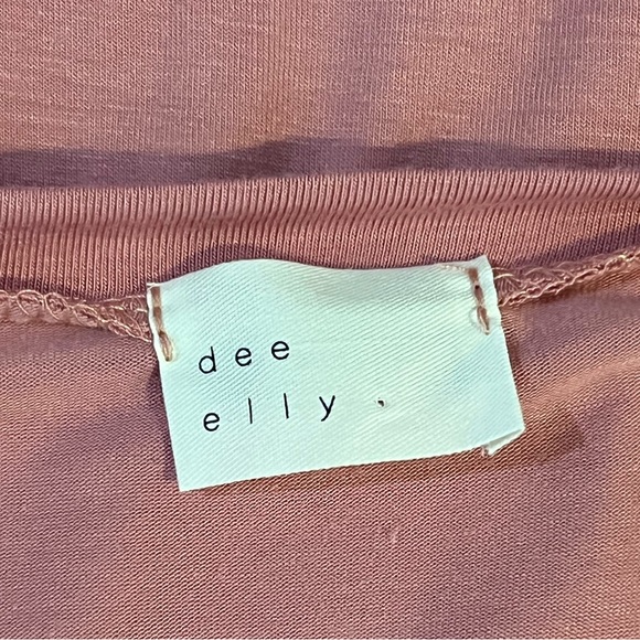 Dee Elly | Dresses | Dee Elly Side Ruched Long Sleeve Mini Dress Salmon ...